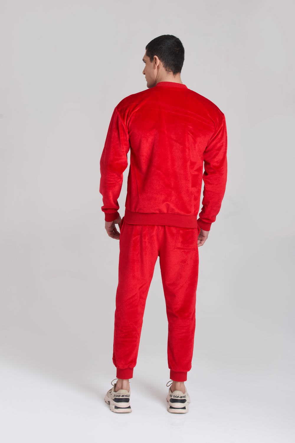 Retro Red Velvet TrackSuit - Men